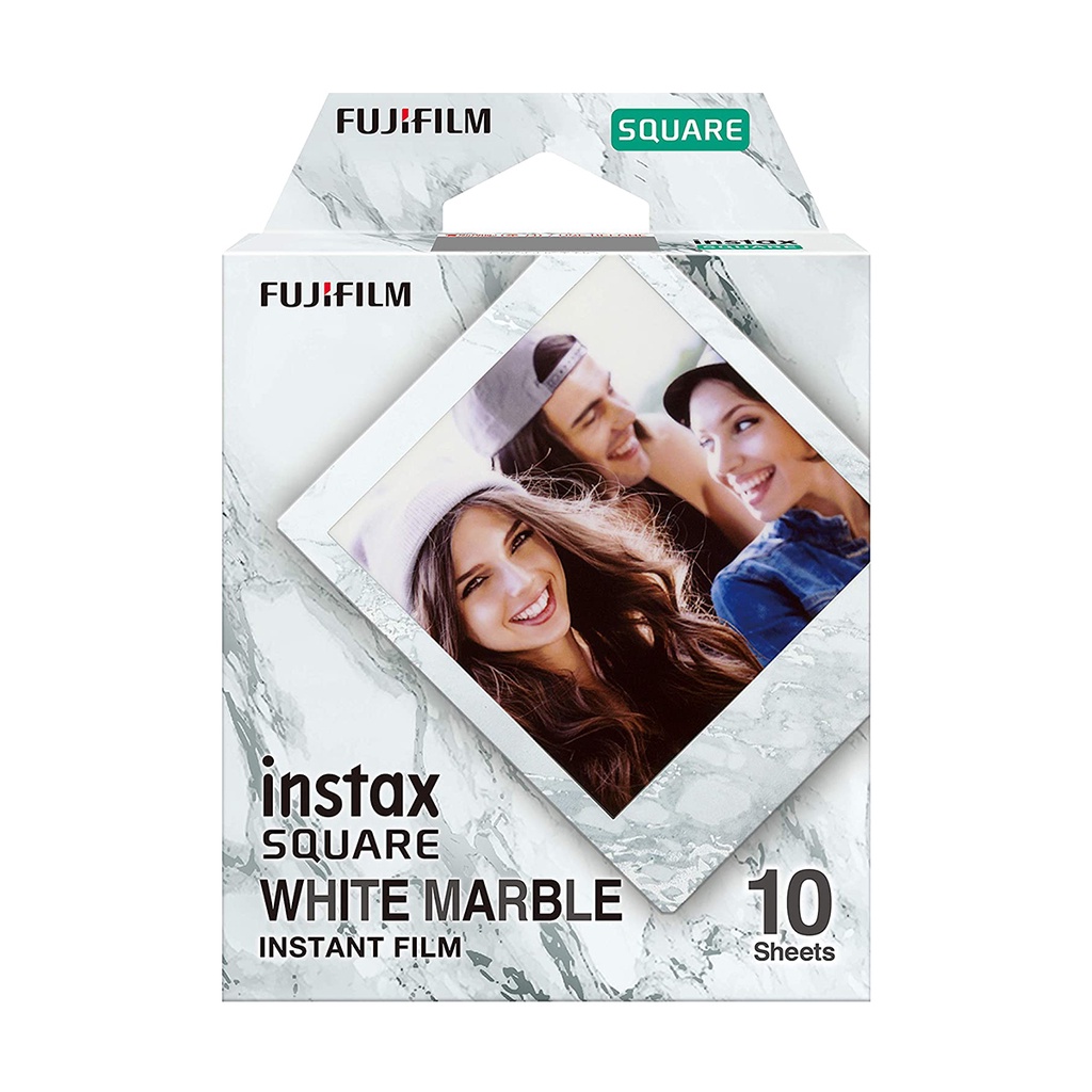 Filme Quadrado Fujifilm Instax Fresco Mármore Branco 10 Folhas Por Embalagem Para Fuji SQ1 SQ10 ...