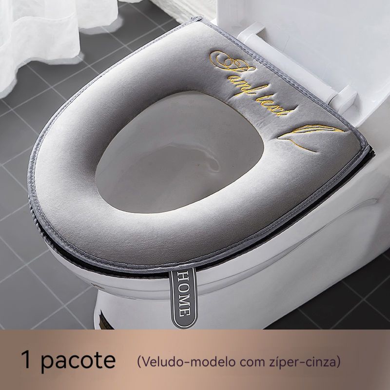 Assento Sanitário De Pelúcia De Velcro Tipo Anti-Embaçamento Frio À ...