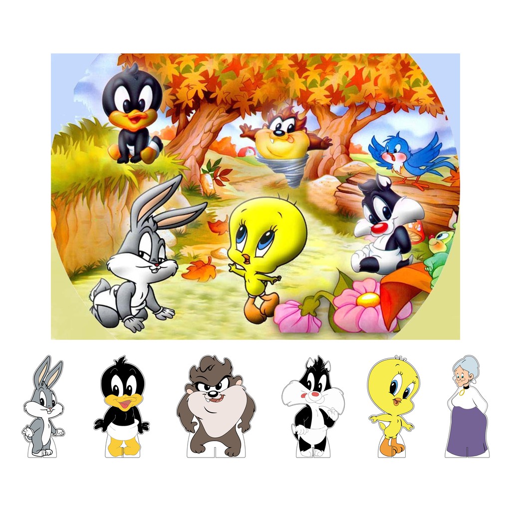 Kit Display De Mesa + Painel Festa Infantil Baby Looney Tunes (MODELO 2 ...