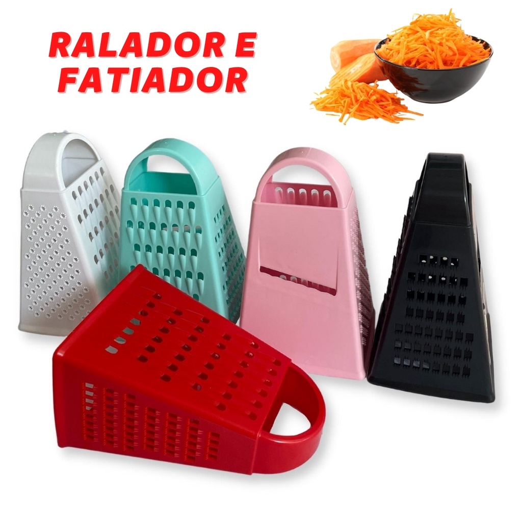 Ralador Fatiador Verduras Legumes 4 Faces de Plástico Cores Sortidas ...