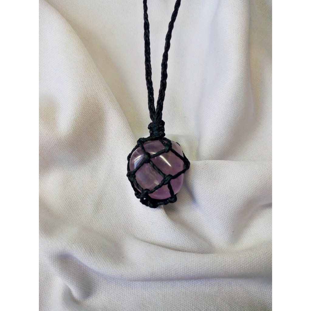 Colar de Ametista castroado, pedra natural | Shopee Brasil