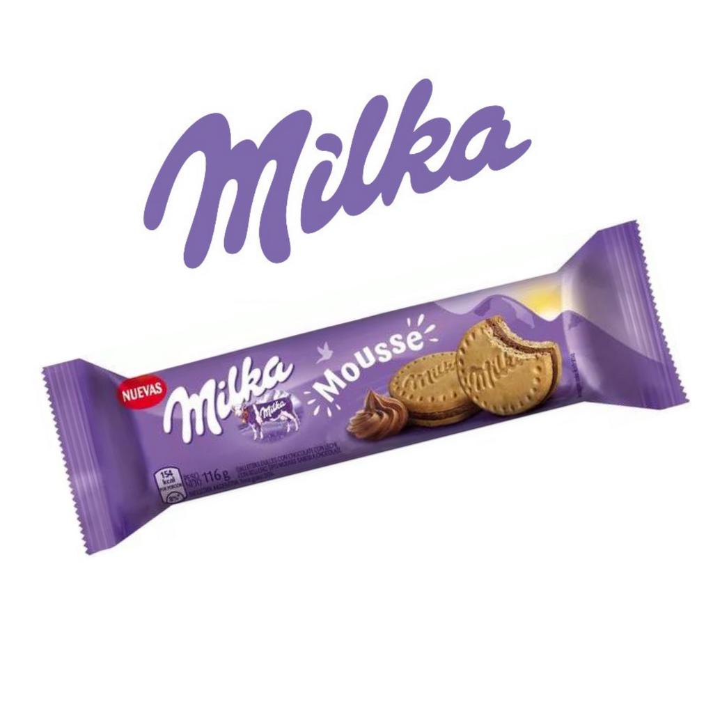 Milka Galleta Biscoito Baunilha Recheio Mousse Chocolate | Shopee Brasil