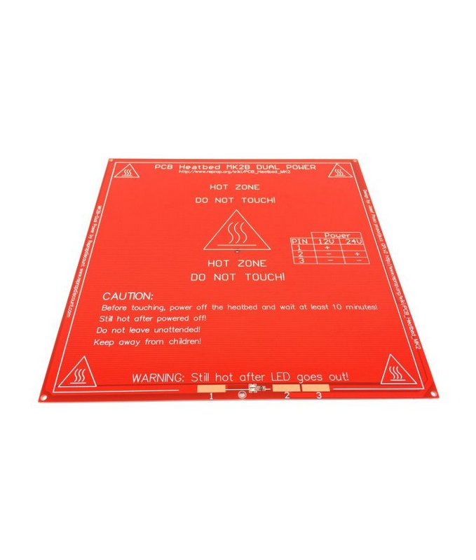 Mesa Aquecida PCB 1,6mm Mk2b - Vermelha (sem cabos) | Shopee Brasil