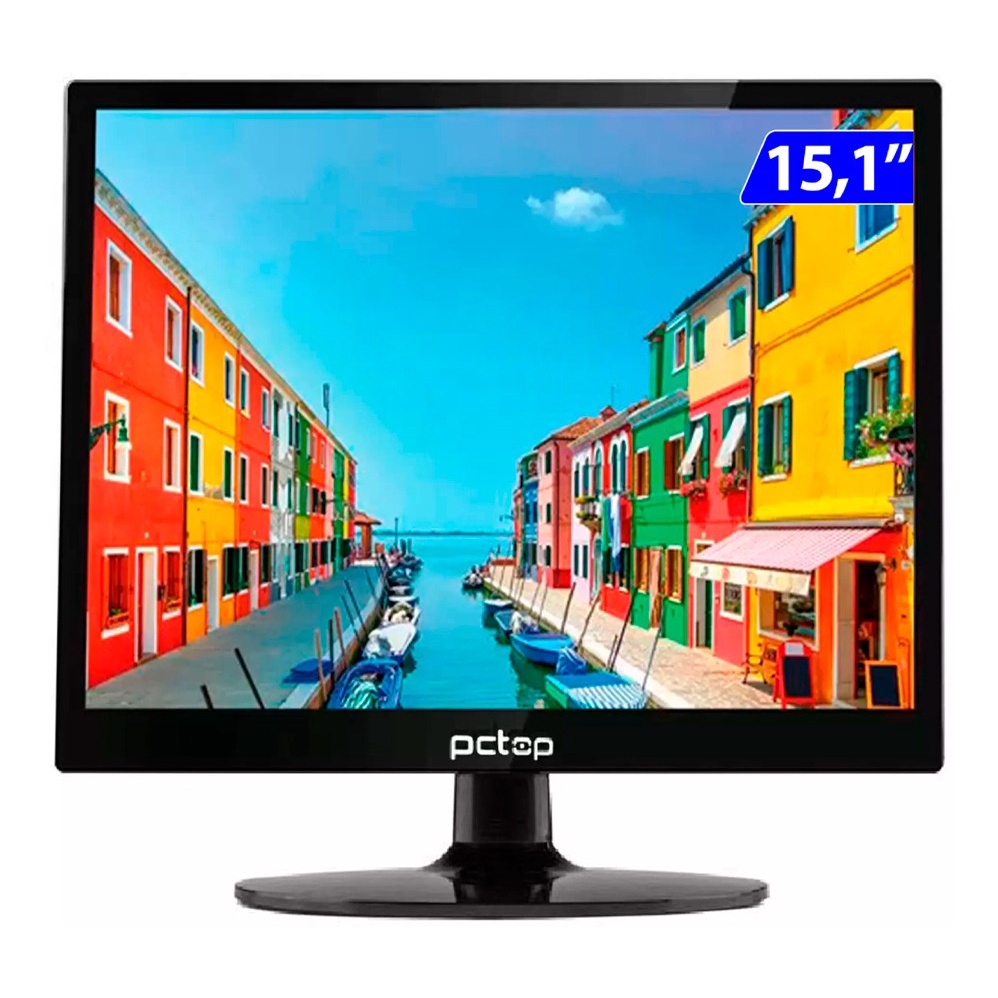 Monitor Pc1510 Led 15.1 Polegadas Hd 60hz 5ms Hdmi Vga Pctop com NFE | Shopee Brasil