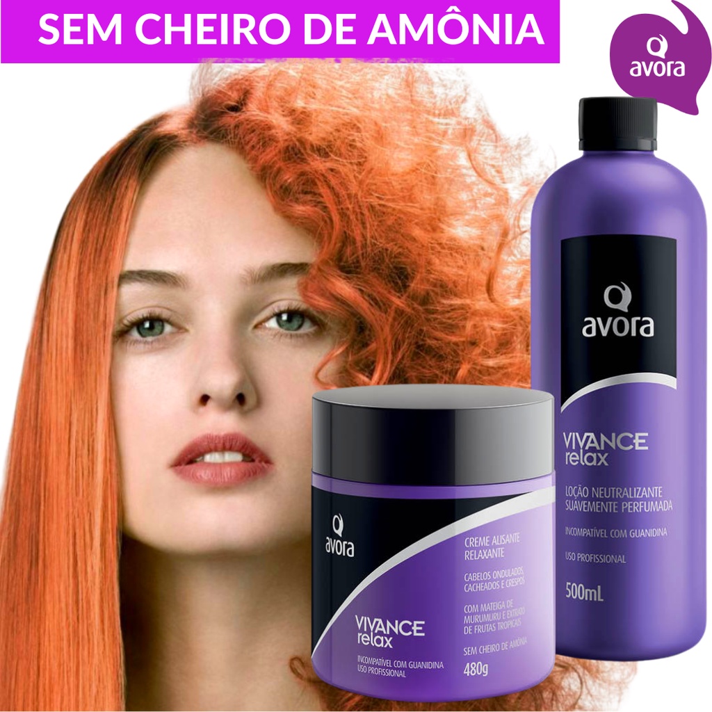 Loção e creme alisante/relaxante Tioglicolato AVORA desenvolvido para ...