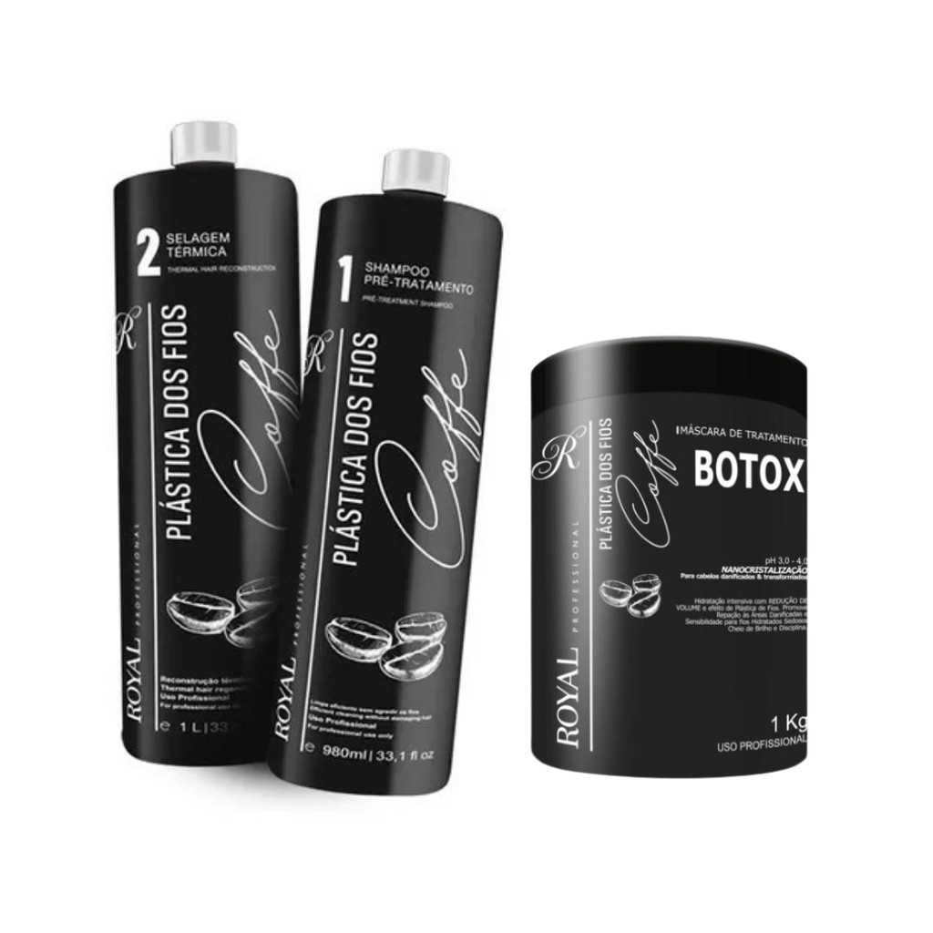 Kit Progressiva Plástica Dos Fios Café Royal + Botox | Shopee Brasil