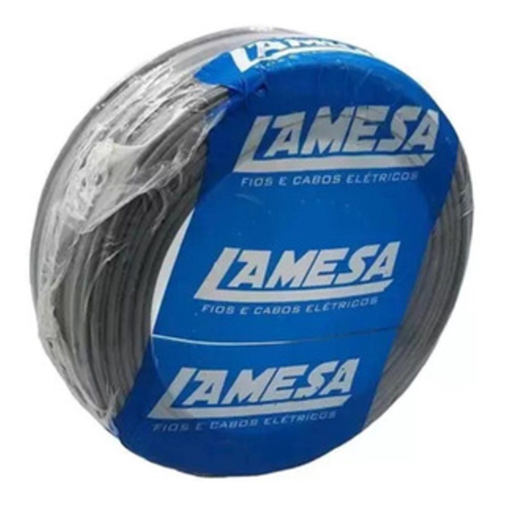 Cabo Flexível 6,0mm Rolo com 100 metros Preto Lamesa | Shopee Brasil