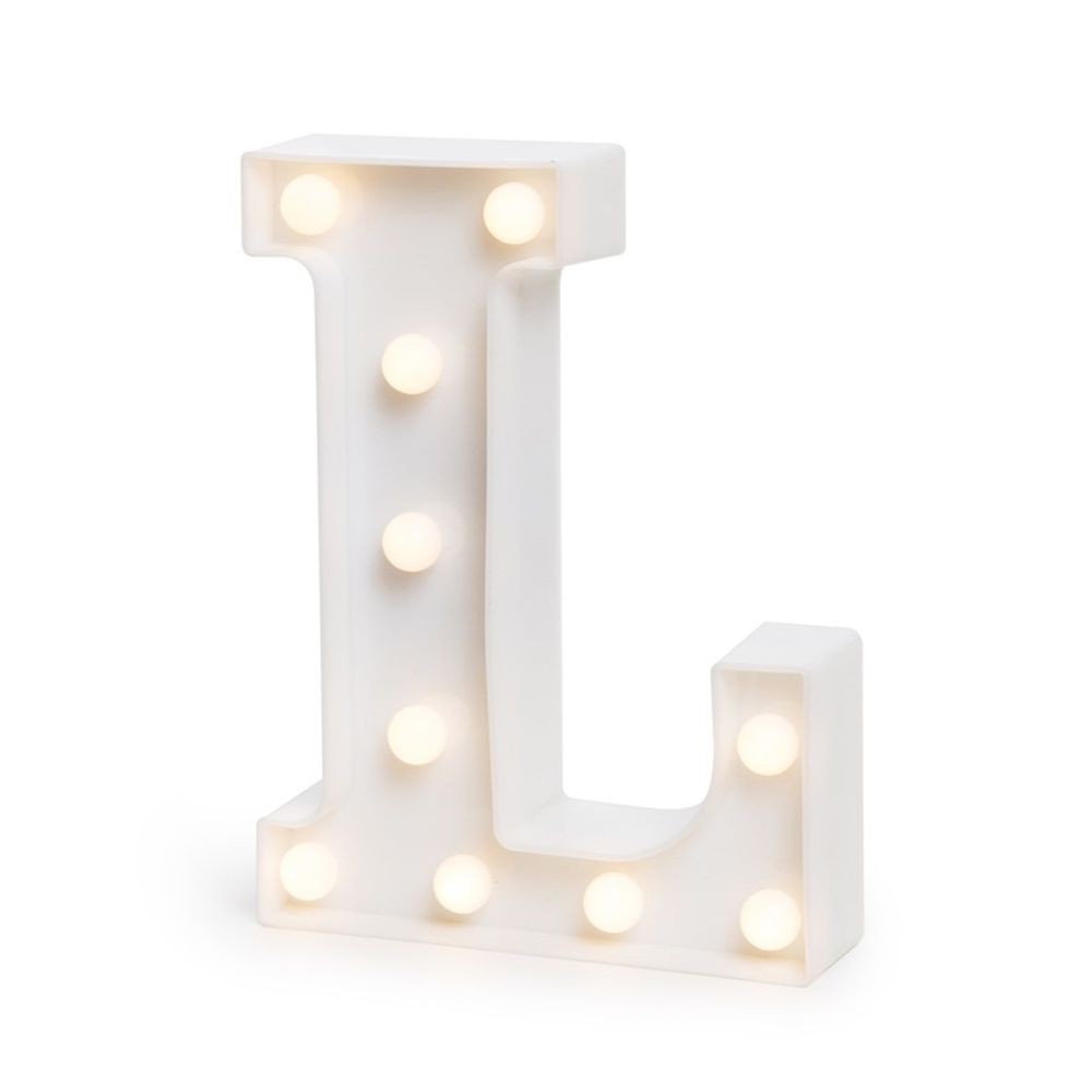 Letra L Luminária Decorativa Luminosa Led 3D Letra 22 Cm | Shopee Brasil