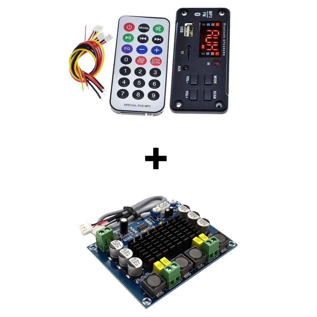 placa Bluetooth decodificador + amplificador tpa 3116 2x120w | Shopee Brasil
