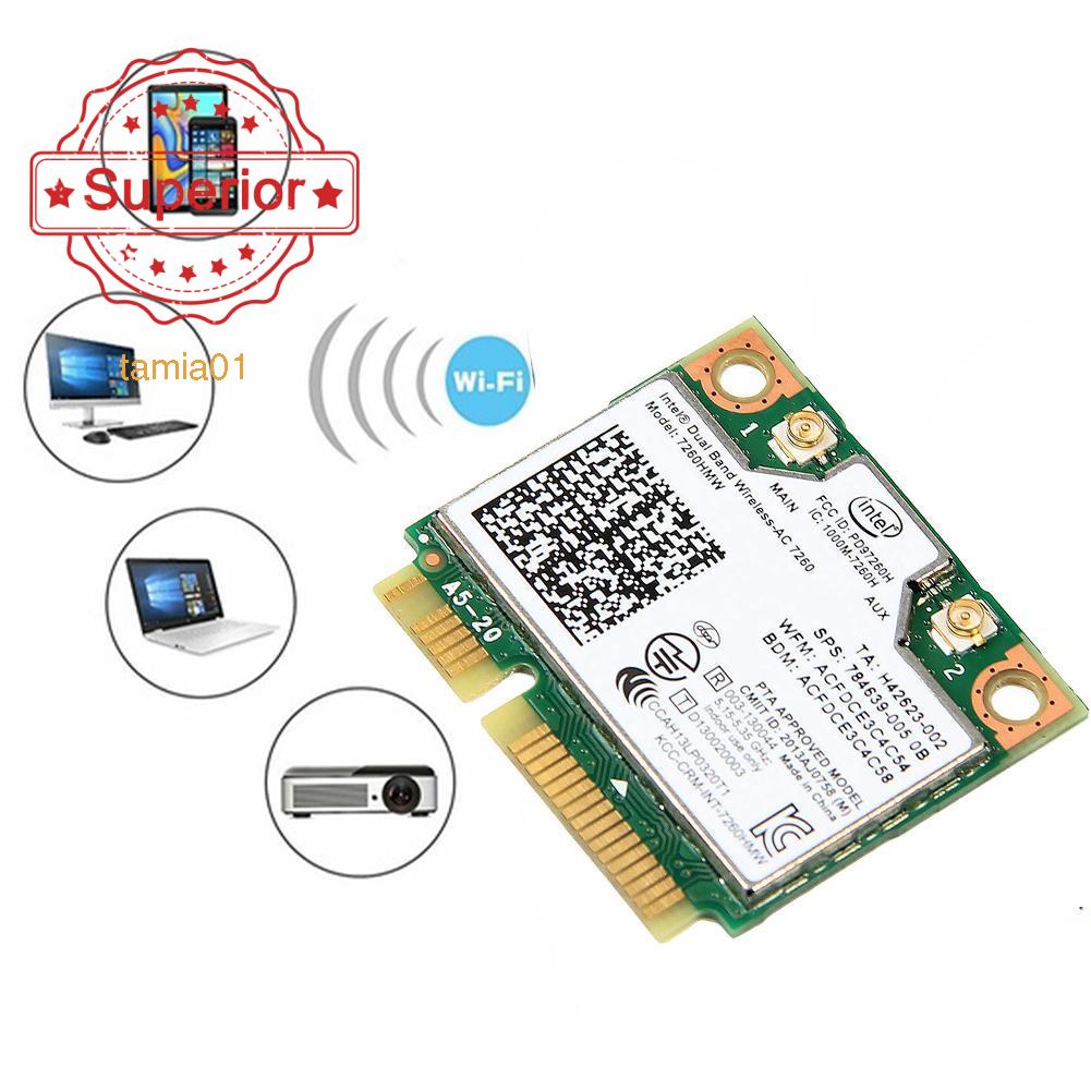 Dual Band Intel 7260 Ac 7260hmw 867 Mbps Wireless Wifi 4.0 Placa De Rede Bt D @ - @ W8T9 ...