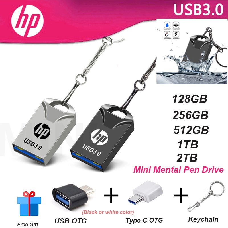 HP Mini USB Flash Drive Pen 128GB 256GB 512GB 1 2TB Tb U Disk Portátil ...