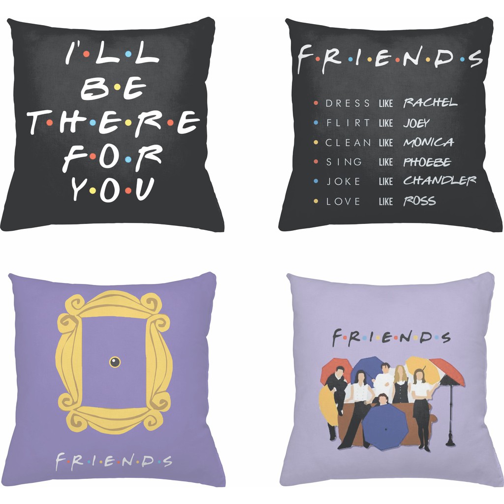 Kit 04 Capas Almofadas Decorativas Friends QB0145 | Shopee Brasil