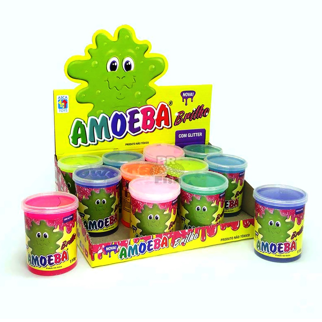 Amoeba Brilho Kit Com 3 Geleinha Diversão Cores Sortidas Original ...