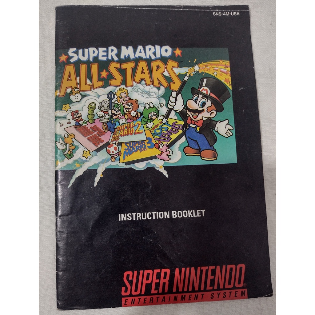 Manual Super Mario All Stars Super Nintendo Original - Escorrega o Preço
