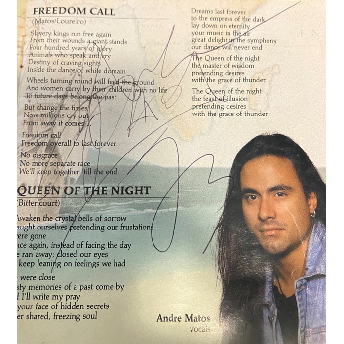 Angra freedom call autografado pelo Andre Matos | Shopee Brasil