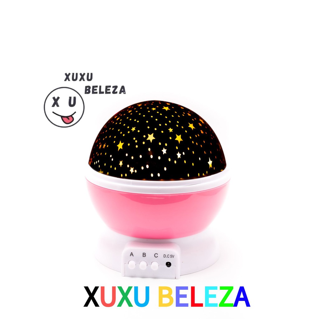 Luminária Abajur Projetor Estrelas Galaxy Star Master Quarto Sala ...