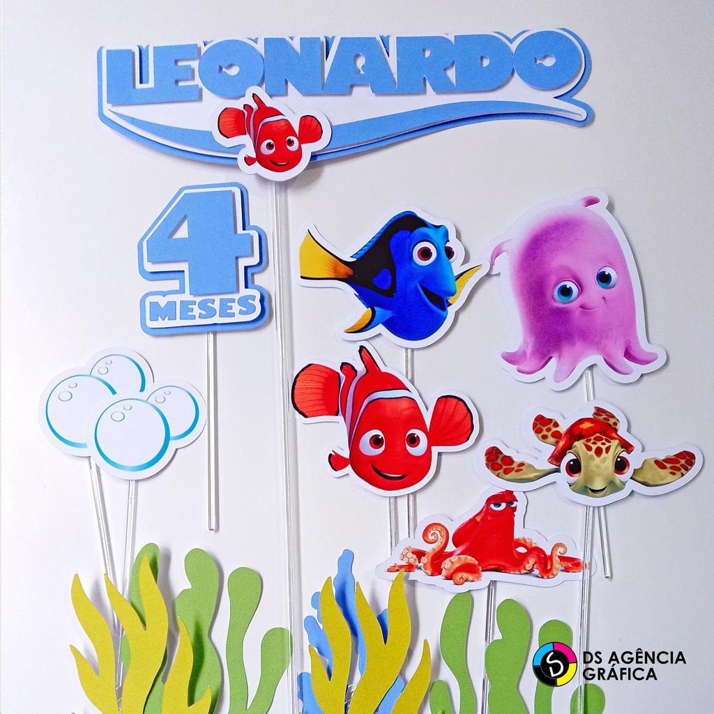 Topo de Bolo 3D - Nemo - Topo em relevo | Shopee Brasil