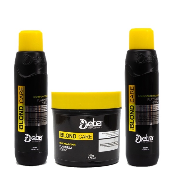 Kit Detra Hair Cosmetics Color Platinum Shampoo e Condicionador 300ml ...