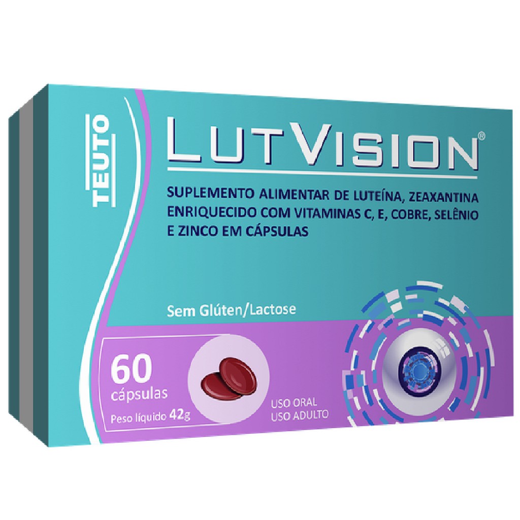 Lut vision c/60 vitamina para os olhos visão zeaxantina luteína vitamina E | Shopee Brasil