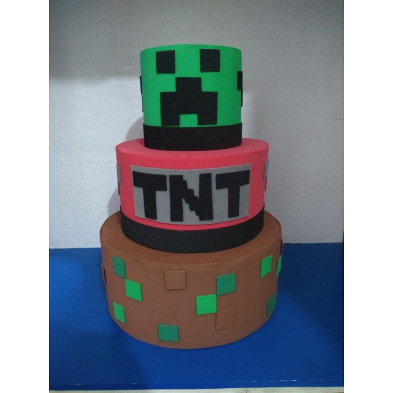 Bolo Fake Minecraft | Shopee Brasil