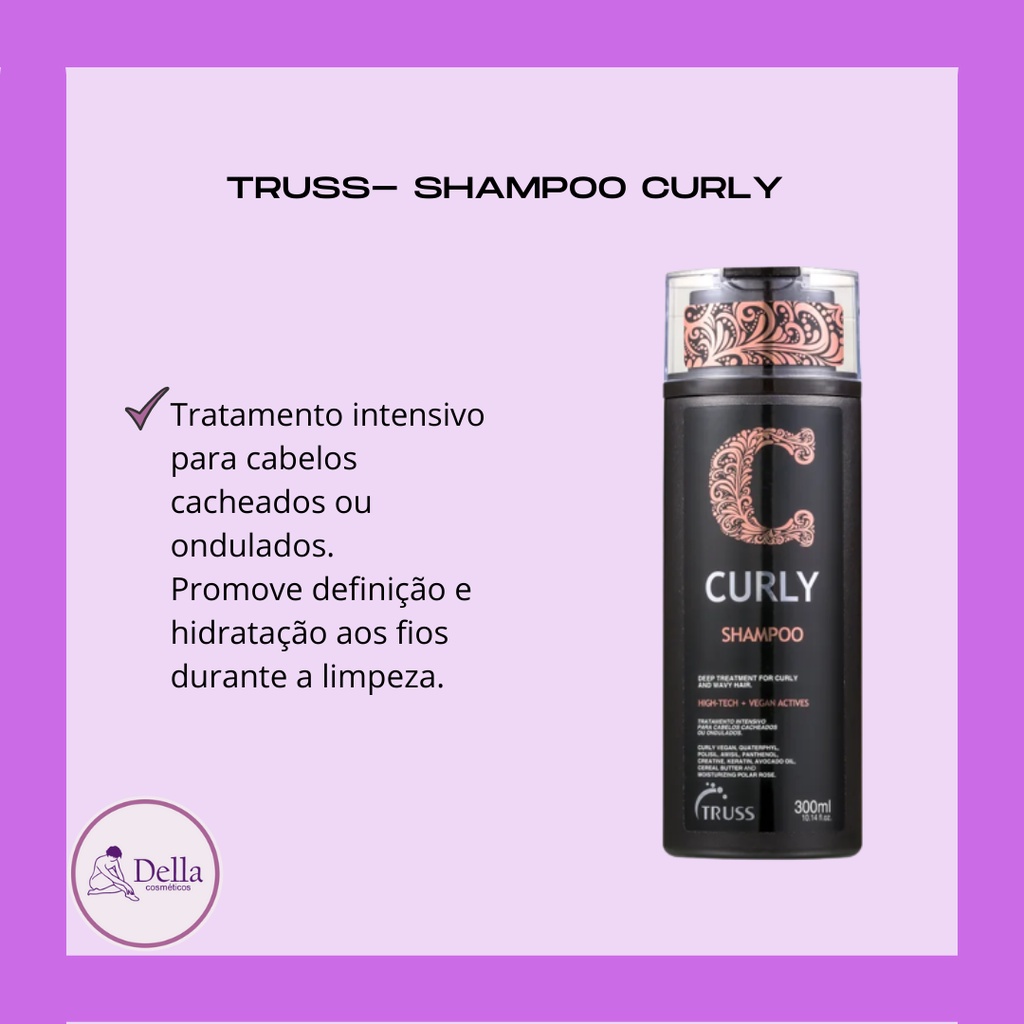Shampoo Truss Curly para cabelos cacheados e ondulados - 300ml | Shopee ...