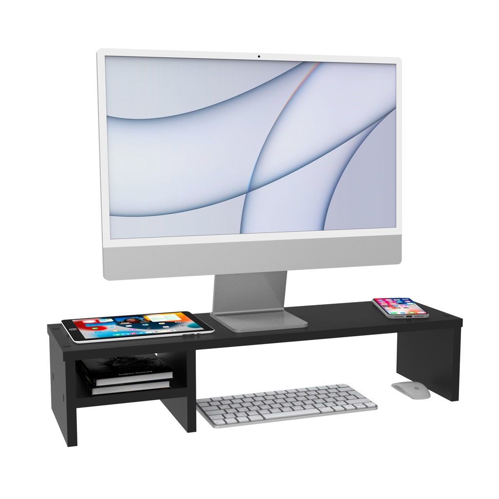 Suporte Monitor Mesa Setup Gamer Organização Home Office 70cm - Faz a Boa!