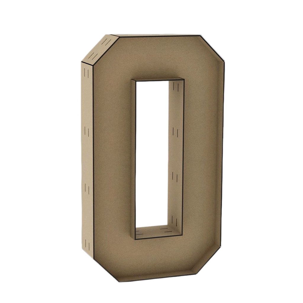 Letra Caixa O 100cm 1 Metro MDF Decoração Festa Nome Palavra Número ...