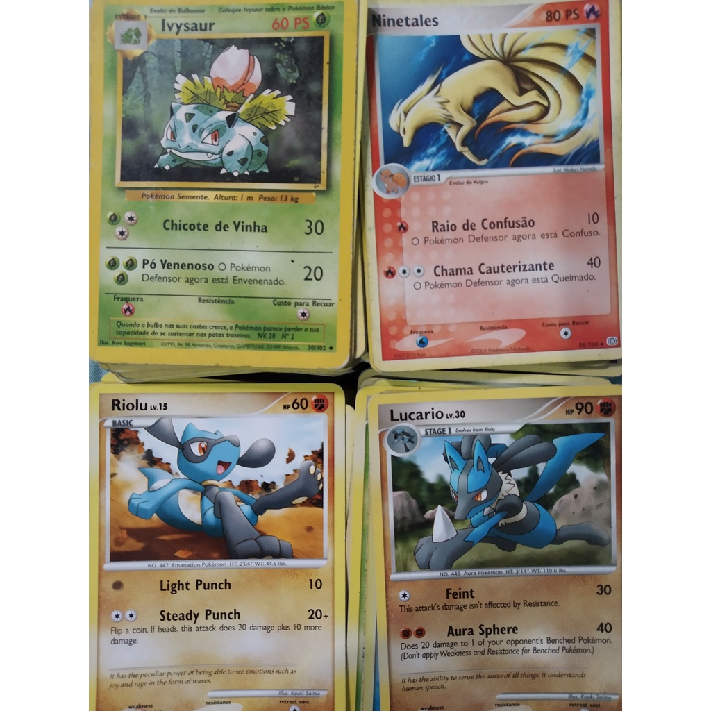 Cartas sortidas Pokémon (219 cartas originais) | Shopee Brasil