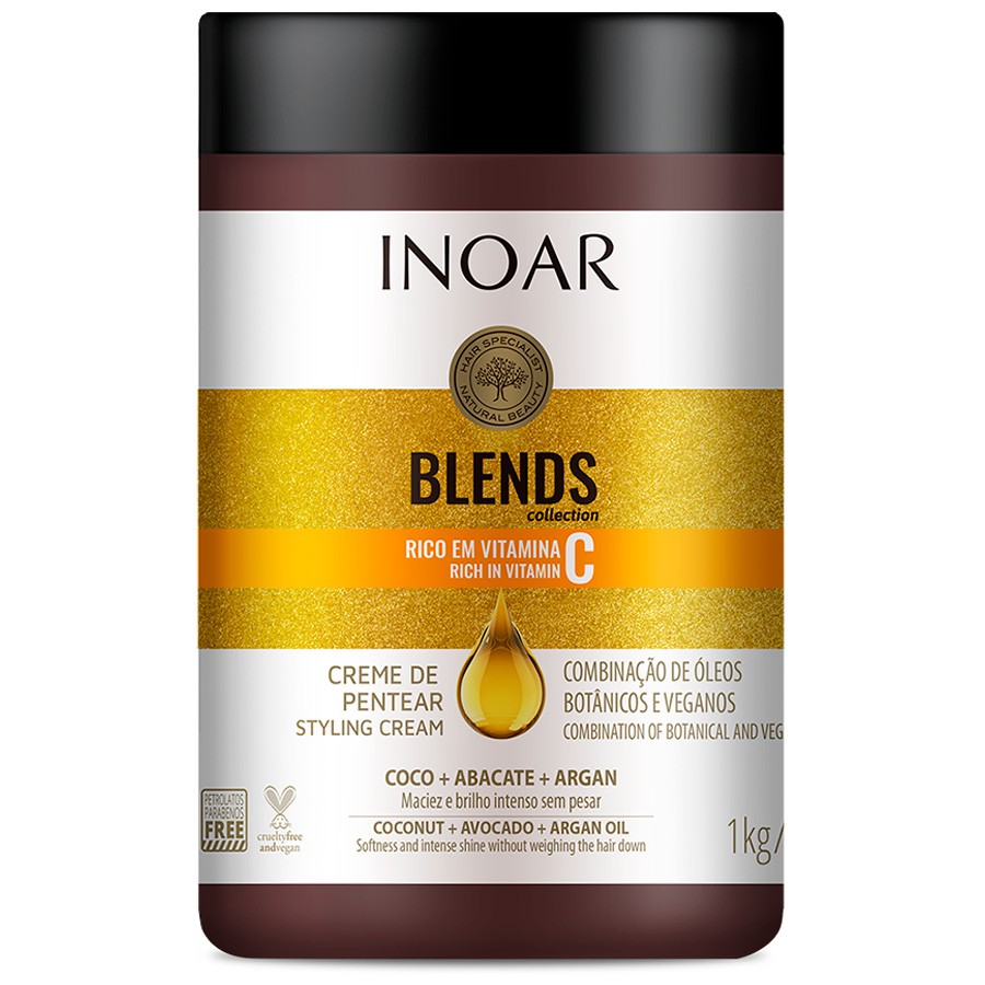Creme De Pentear Inoar Coleção Blends 1000g | Shopee Brasil