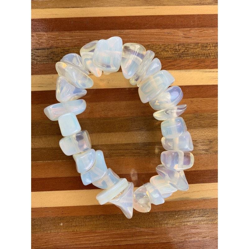 Pulseira de Pedra Natural (Pedra Da Lua) | Shopee Brasil