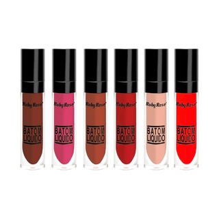 Batom Líquido Efeito Matte Ruby Rose Várias Cores Alta Cobertura ...