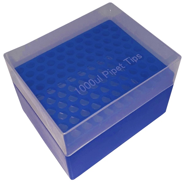 Rack Vazio p/100 Ponteiras Gilson 1000uL Azul - FirstLab | Shopee Brasil