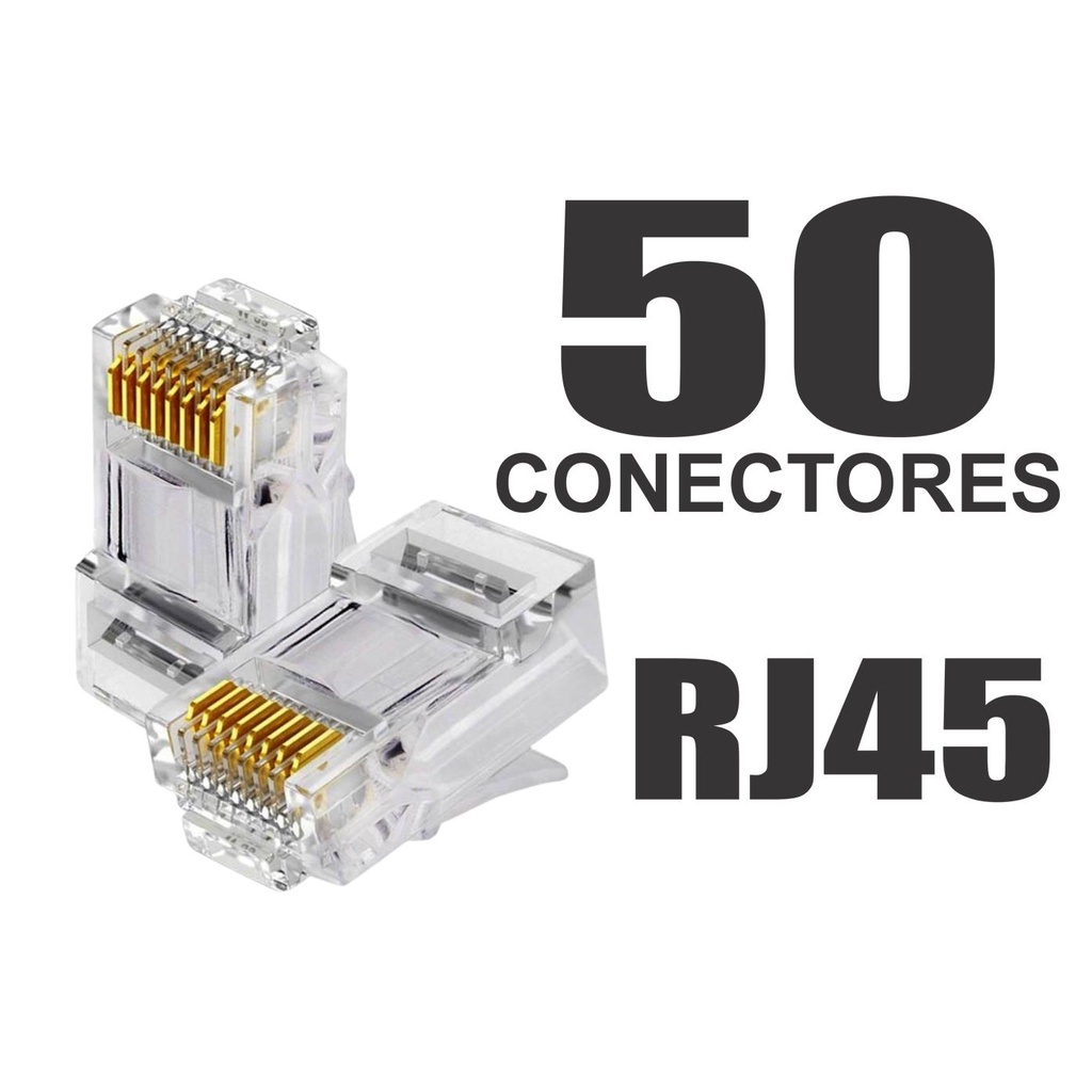 Conector Rj45 Kit Pacote 100 Cat5e 1000 mega Cabo Rede Plug | Shopee Brasil