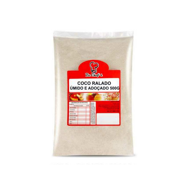 coco ralado umido e adocado 500g Du Chefs | Shopee Brasil