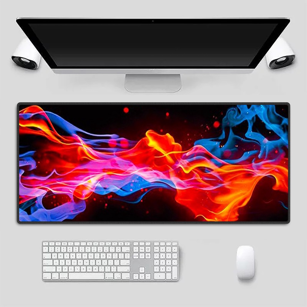 Mouse Pad Grande 90x40 Couro Gamer Desk Pad Cores Abstratas | Shopee Brasil