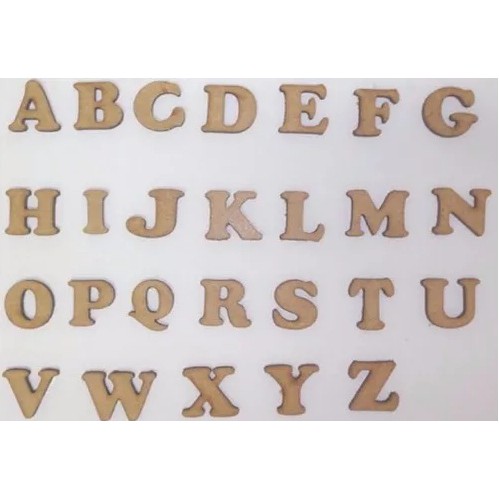 Mil Letras 1cm altura Alfabeto fonte CooperBlack MDF 3mm | Shopee Brasil