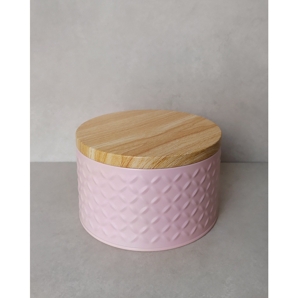 Lata Rosa Lata Organizadora Decorativa Pote | Shopee Brasil