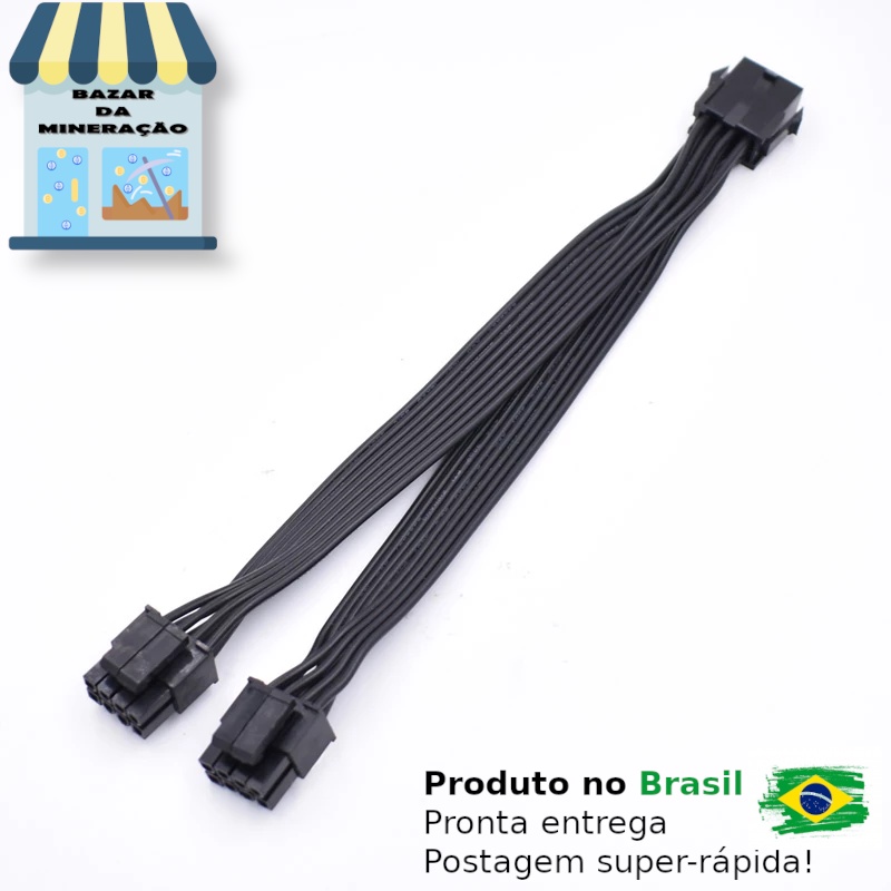 Cabo adaptador Y CPU (processador) 8 pinos para 2x CPU (processador) 8 ...