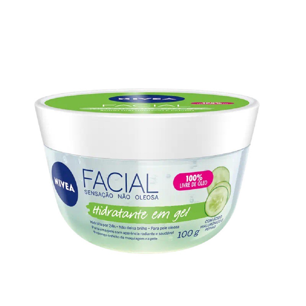 Creme Nivea gel 100g verde fresh pele oleosa pepino hialurônico ...