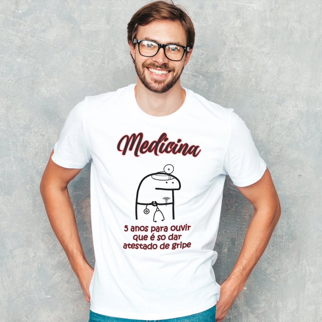 Camiseta Tradicional Flork || medicina Faculdade medico formatura ...