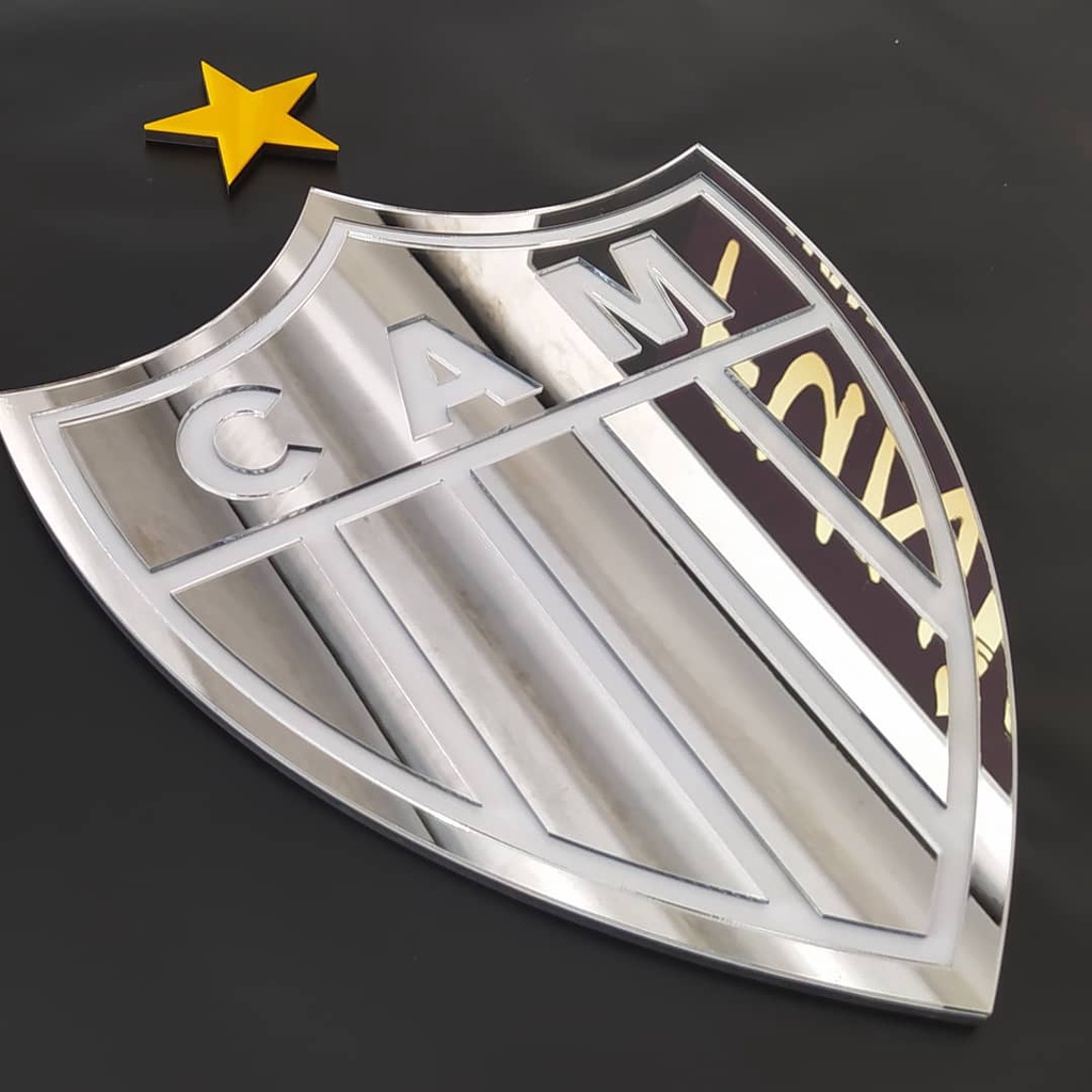 Escudo Clube Atlético Mineiro - Quadro em Acrílico e MDF - Produto ...