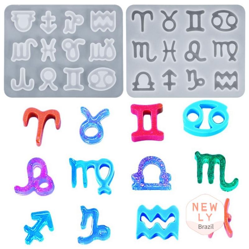 Molde silicone signos - SPOT022 PARA CHAVEIROS | Shopee Brasil