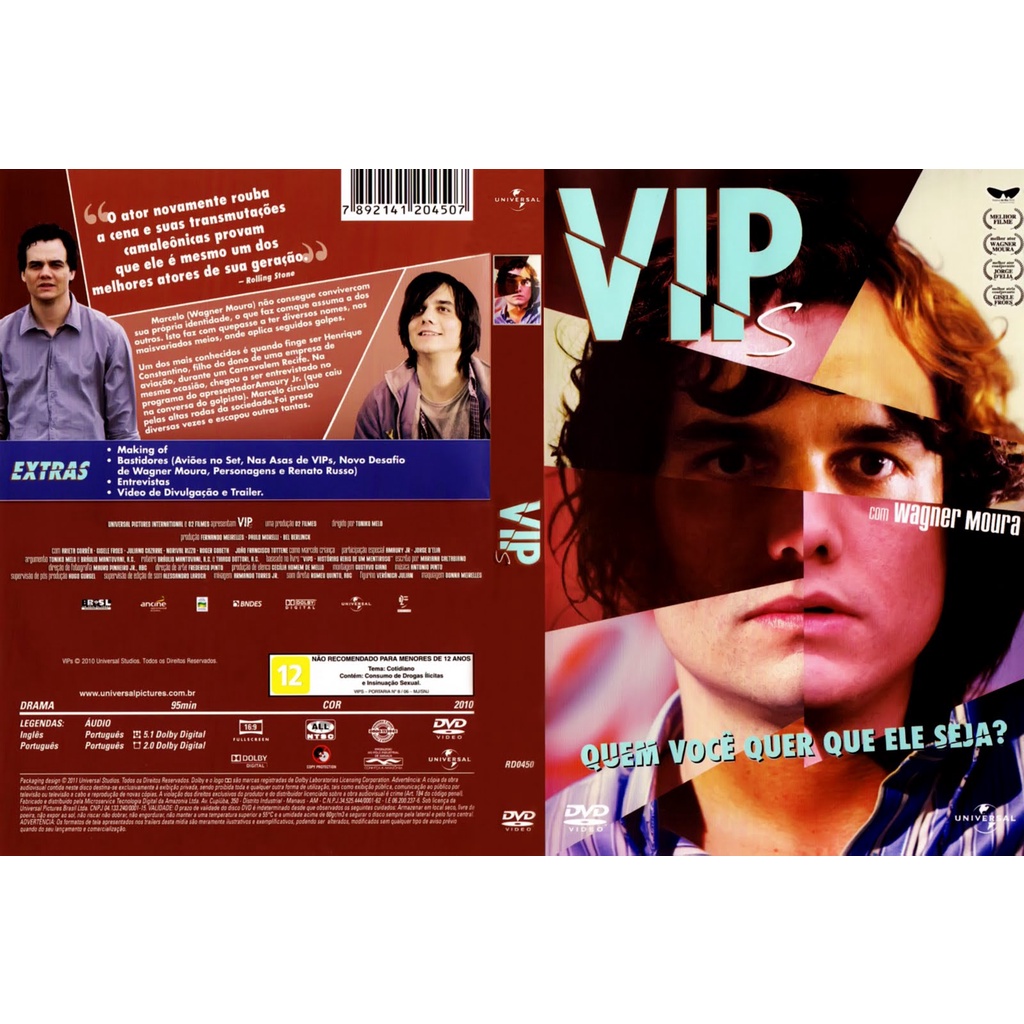 DVD Original Vips (Wagner Moura) (Promoção monte seu kit com 10 DVDs e ...