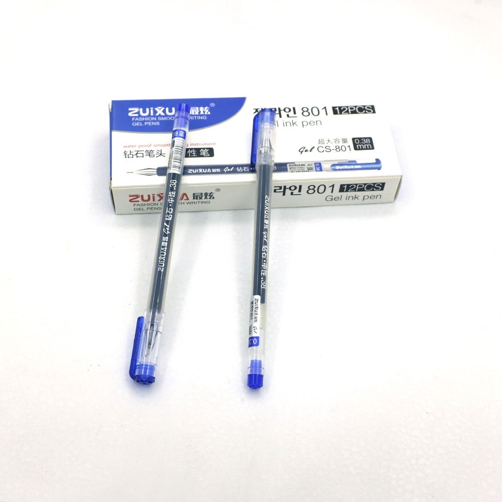 5pcs Zuixua Caneta Gel 0,38 mm Material Escolar Azul/Preto/Vermelho ...