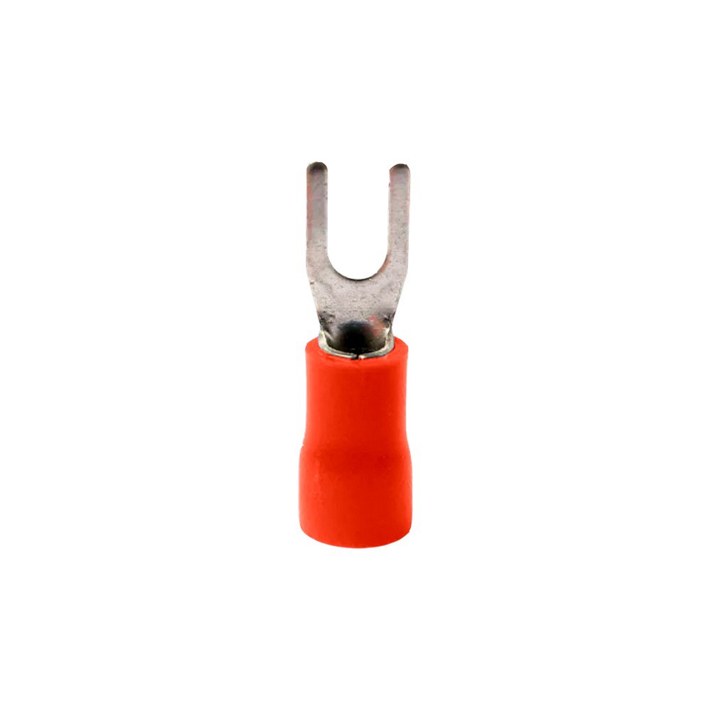 Terminal Conector Pré Isolado Vermelho Garfo 0,5-1,5mm | Shopee Brasil
