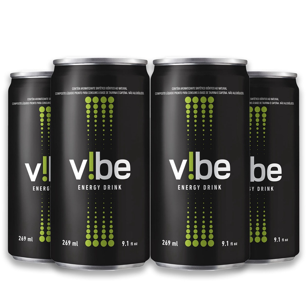Kit 4 Energéticos Vibe Energy Drink 269ml | Shopee Brasil