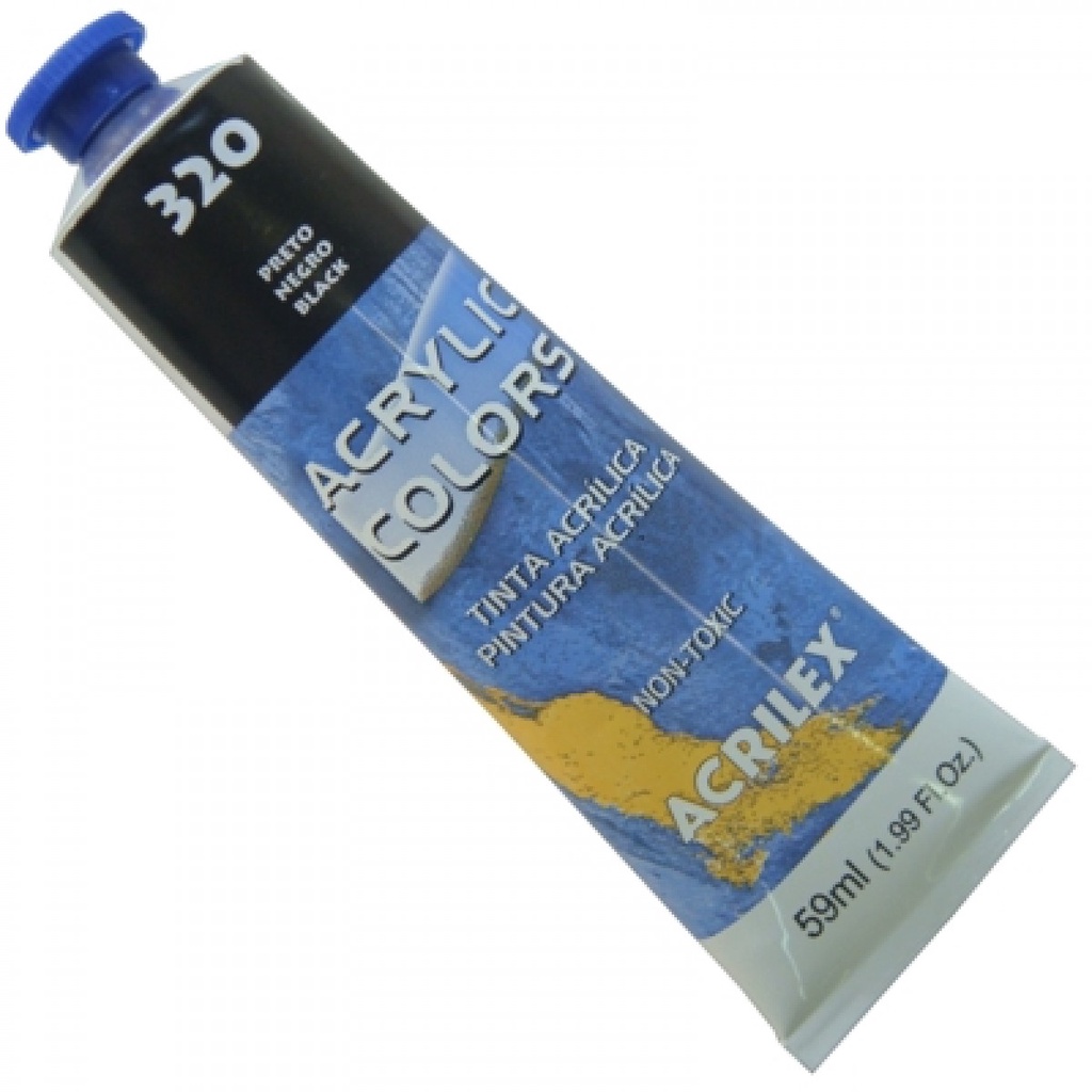 Tinta Acrilica Acrylic Colors 59ml 320 Preto - 131600320 | Shopee Brasil