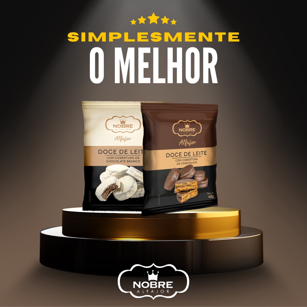 Alfajor Nobre 48gr - Receita Argentina - Recheio de Chocolate | Shopee ...
