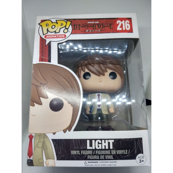 Funko Pop! Animation Death Note Light #216 Raro Vault **CAIXA AMASSADA ...