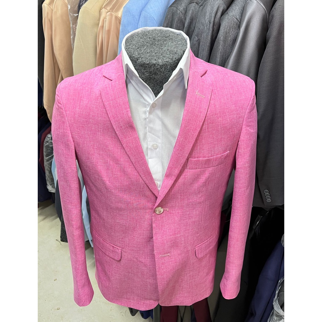 Terno Rosa Slim melange Alfaiataria | Shopee Brasil
